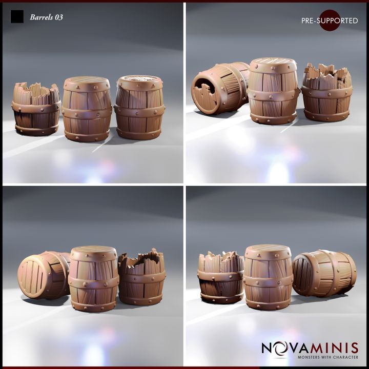 3D Printable Barrels 03 by NOVAMINIS